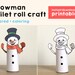 Snowman Toilet Paper Roll Craft Christmas Party Coloring Printable ...