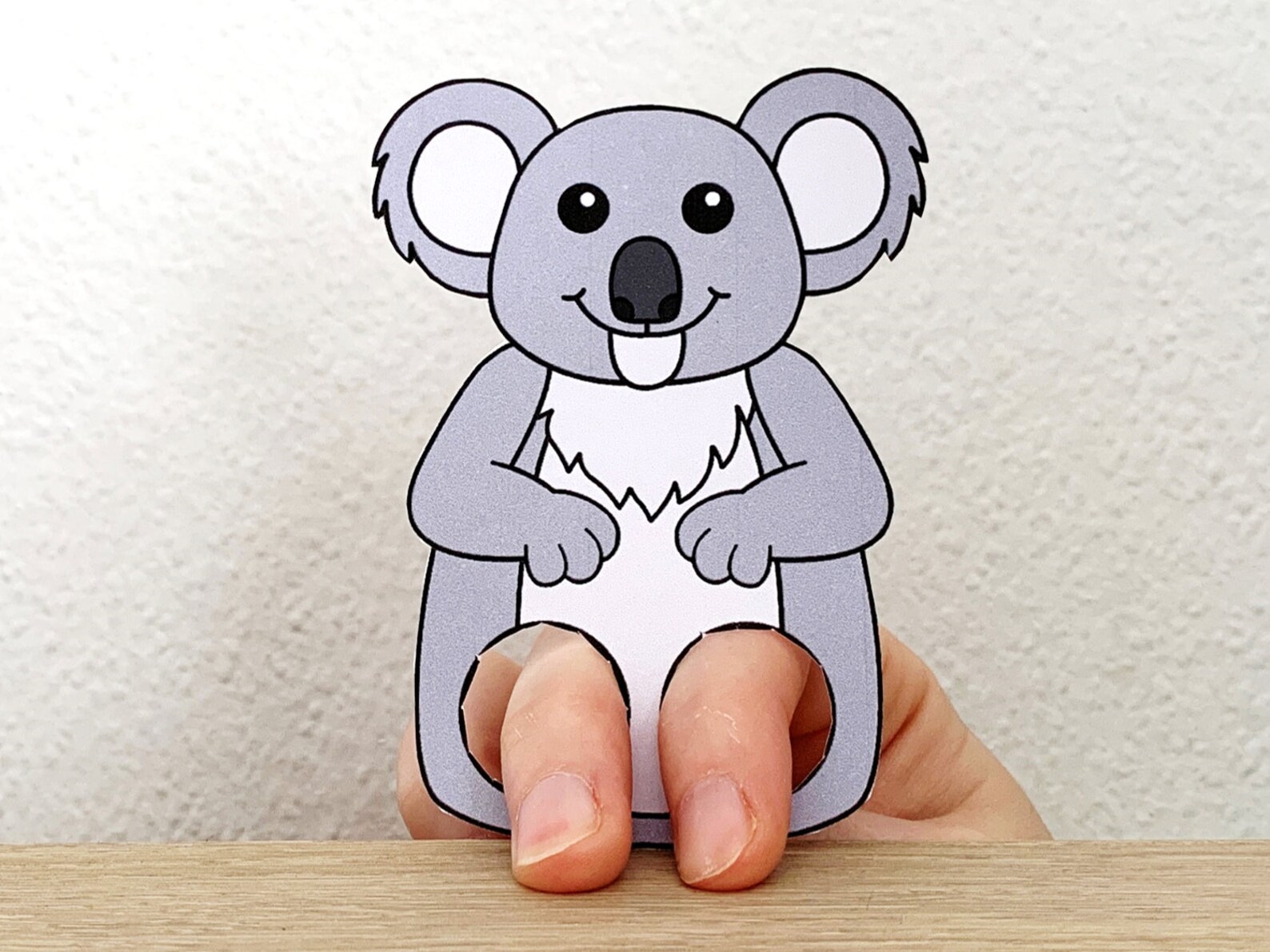 Koala Paper Craft Printable Australian Animal Finger Puppet - Etsy