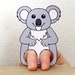 Koala Paper Craft Printable Australian Animal Finger Puppet Kids Craft ...
