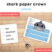 Shark Paper Crown Party Costume Printable Party Hat Kids Craft Ocean ...