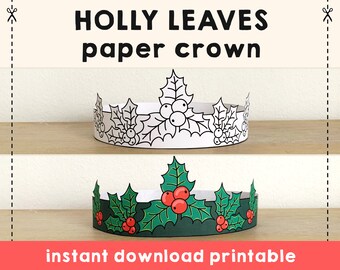 Gingerbread Man Paper Crown Hat Christmas Winter Holiday Party Coloring ...