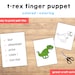 Dinosaur T-rex Paper Craft Printable Finger Puppet Kids Craft Dinosaur ...