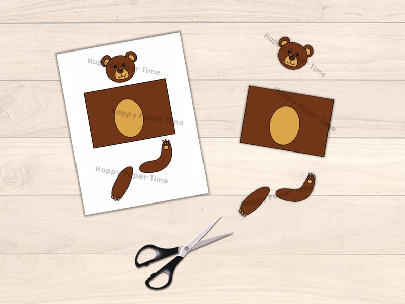 Bear Toilet Paper Roll Craft Forest Woodland Party Coloring - Etsy