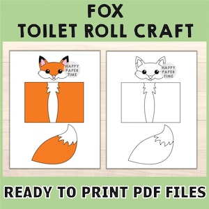 Fox Toilet Paper Roll Craft Forest Woodland Party Coloring Printable ...