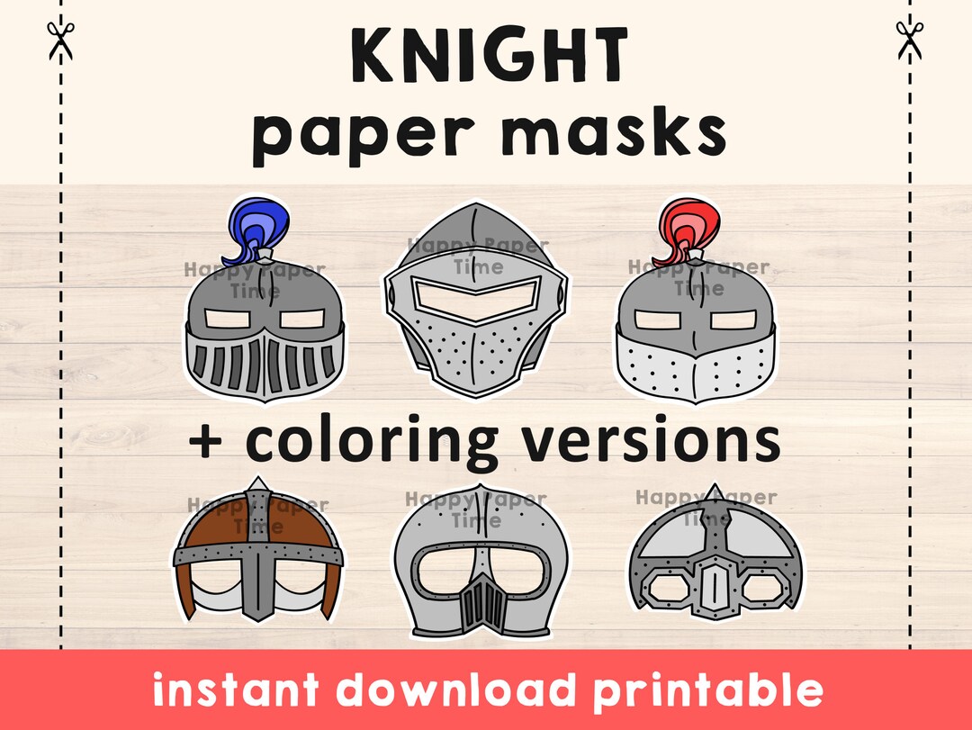 Knight Party Favor Kids, Knight Birthday Theme, Knight Party, Paper ...