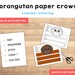 Orangutan Paper Crown Party Coloring Printable Kids Craft Jungle ...