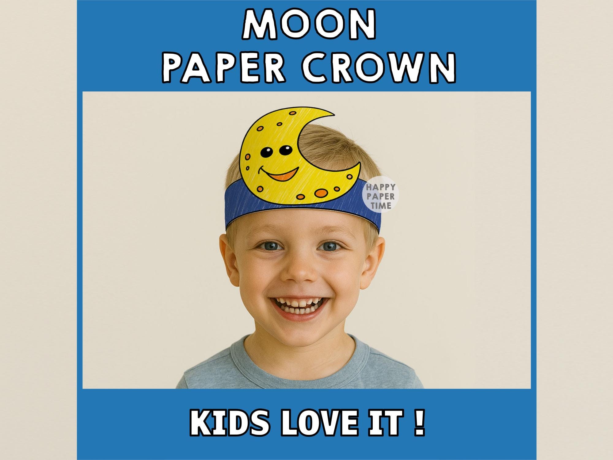 Moon Paper Headband Crown Craft Activity Astronomy Printable Kids ...