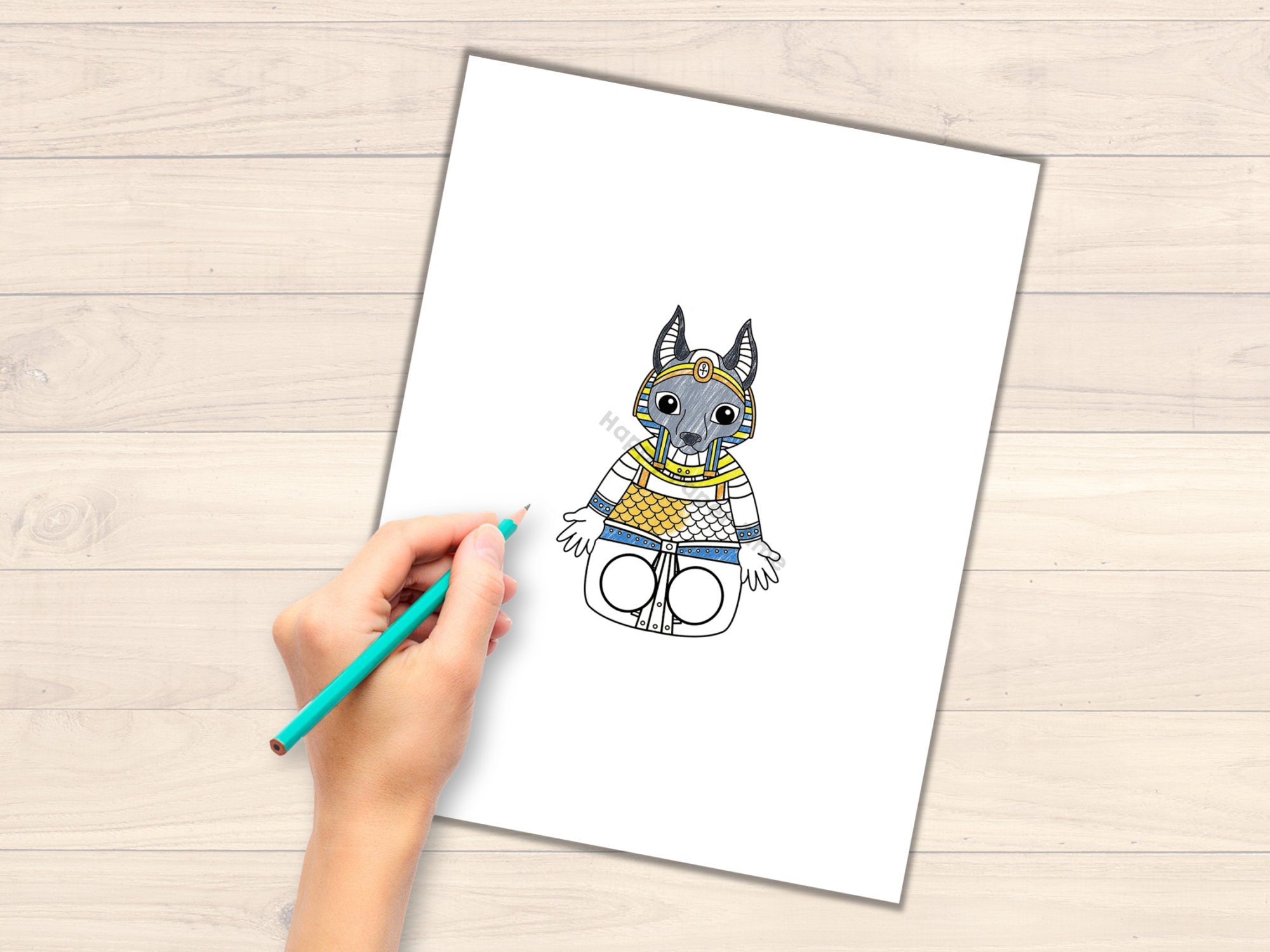 Anubis Paper Craft Printable Ancient Egypt Finger God Puppet Kids Craft ...