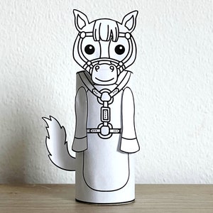 Horse Toilet Paper Roll Craft Wild West Party Coloring Printable ...