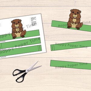 Groundhog Day Paper Crowns Party Coloring Printable Kids Craft Spring ...