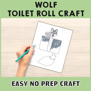 Wolf Toilet Paper Roll Craft Forest Woodland Party Coloring Printable ...