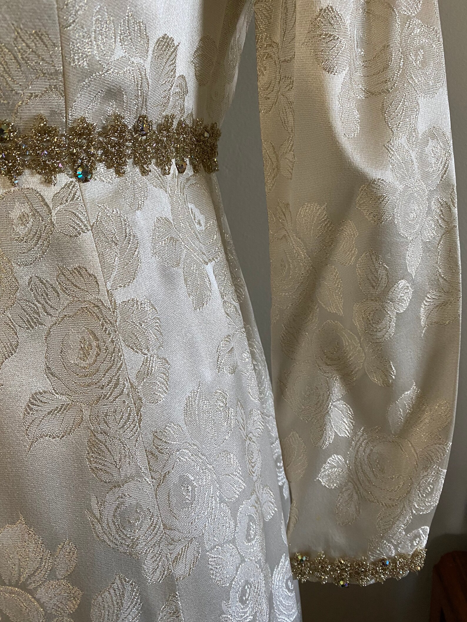 1960s Brocade Bead Trim Empire Waist Formal Maxi Dress - Etsy