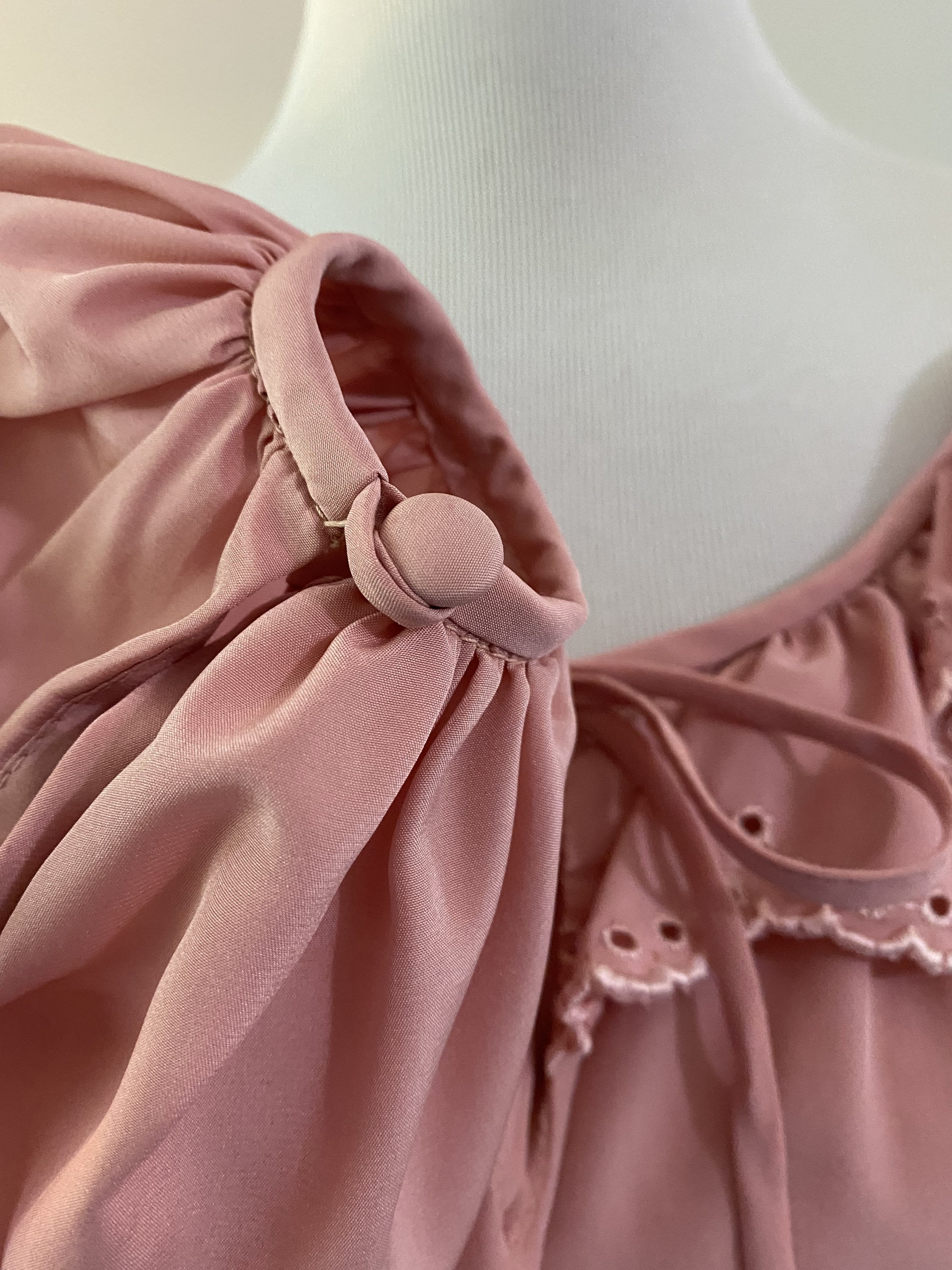1970s Rose Pink Chessa Davis Peasant Blouse - Etsy