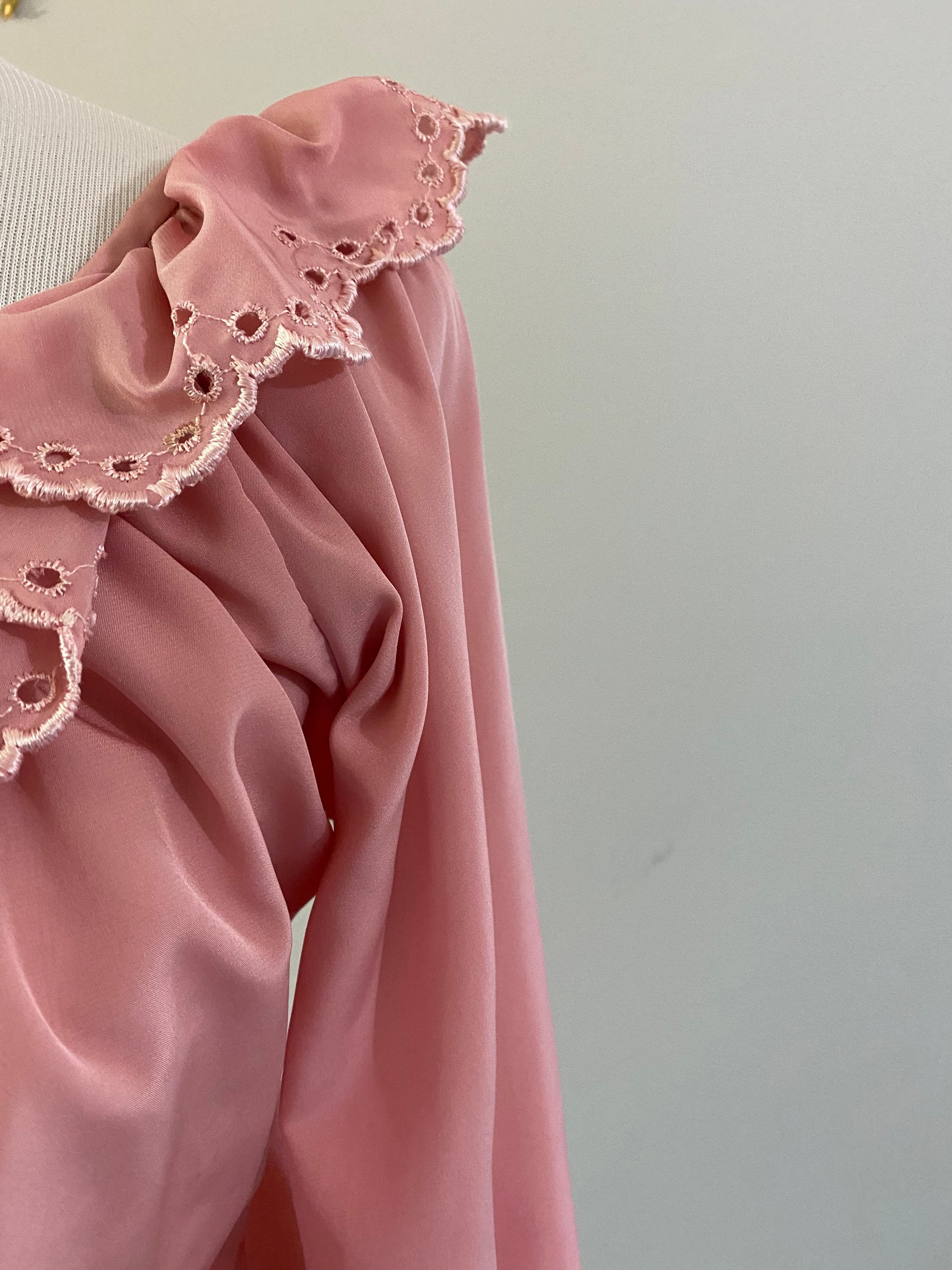 1970s Rose Pink Chessa Davis Peasant Blouse - Etsy