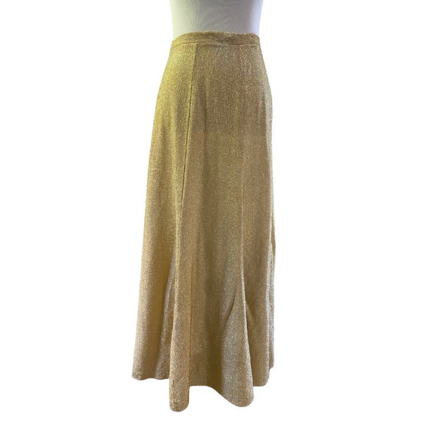 Gold Maxi Skirt - Etsy