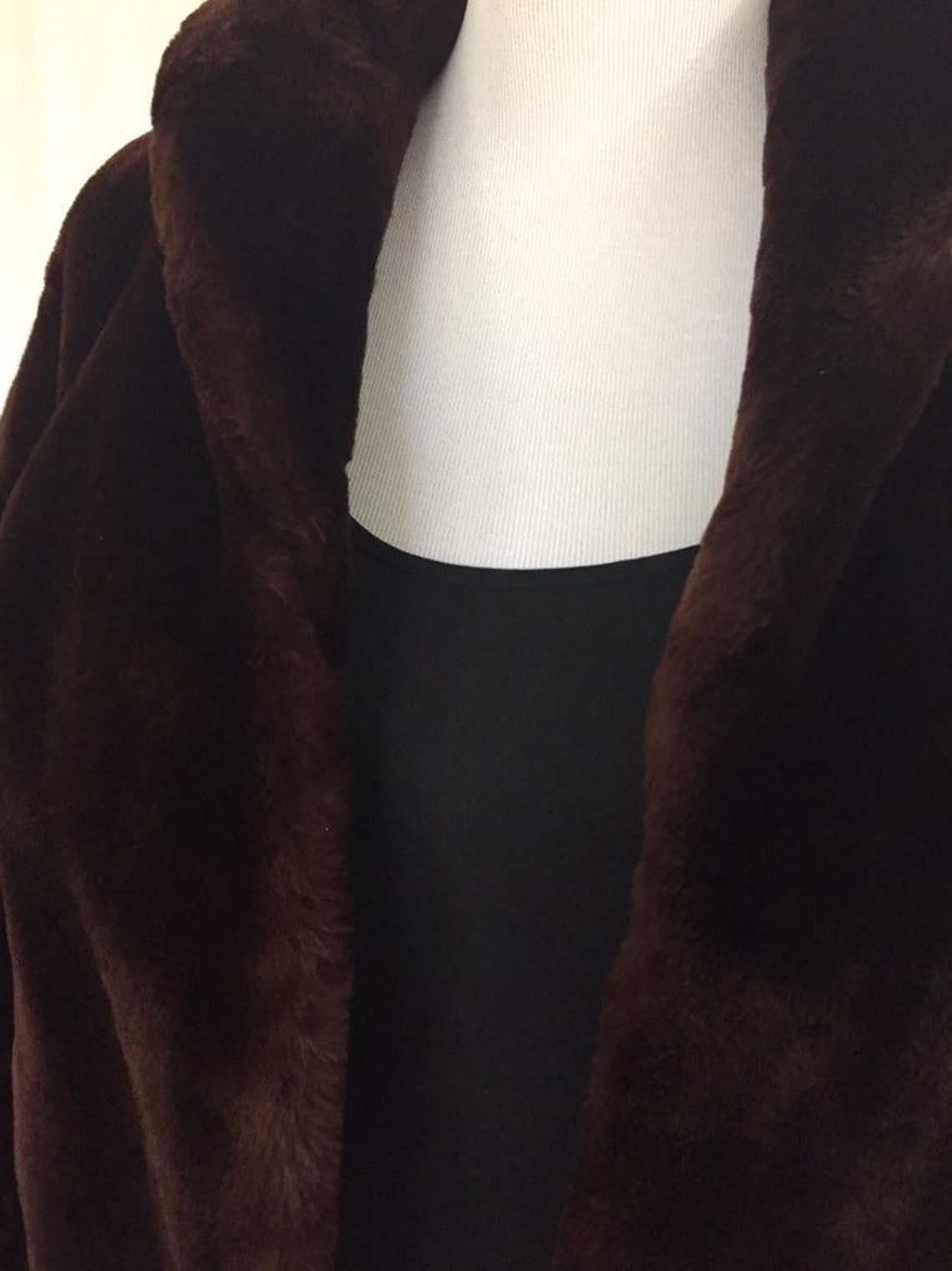 Chocolate Brown Faux Fur Coat//cropped Jacket//1950s - Etsy