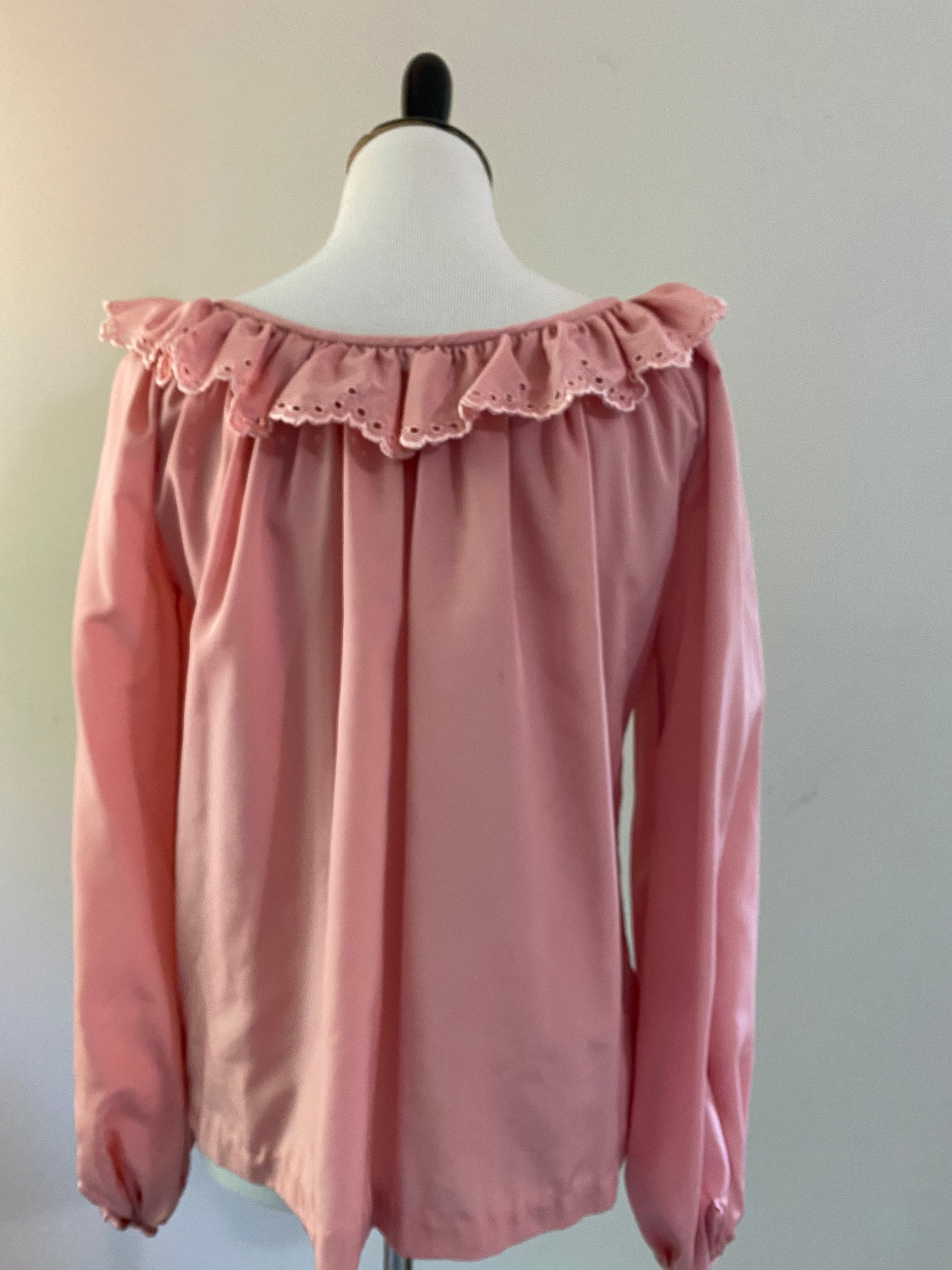 1970s Rose Pink Chessa Davis Peasant Blouse - Etsy