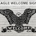 Eagle Cut File Welcome Sign Svg Front Door Sign Svg Eagle Svg CNC ...