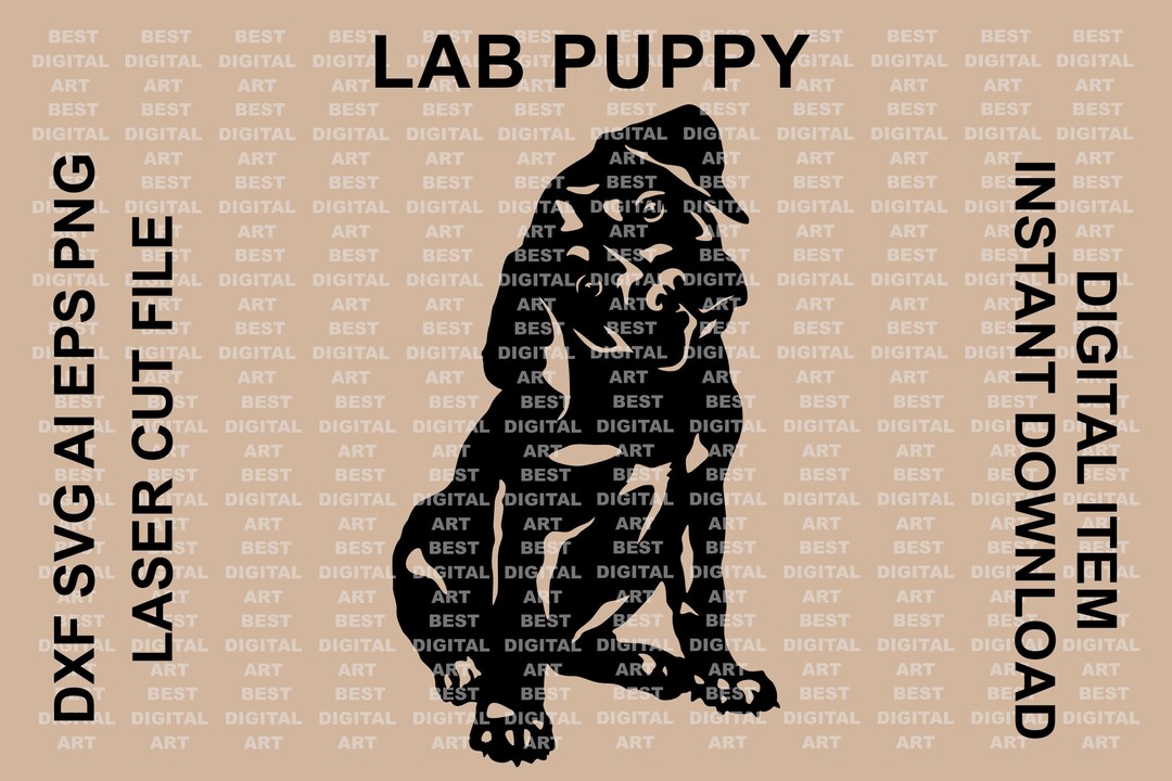 Lab Puppy Laser Cut Pattern Lab Vector Labrador Retriever Svg Labrador ...