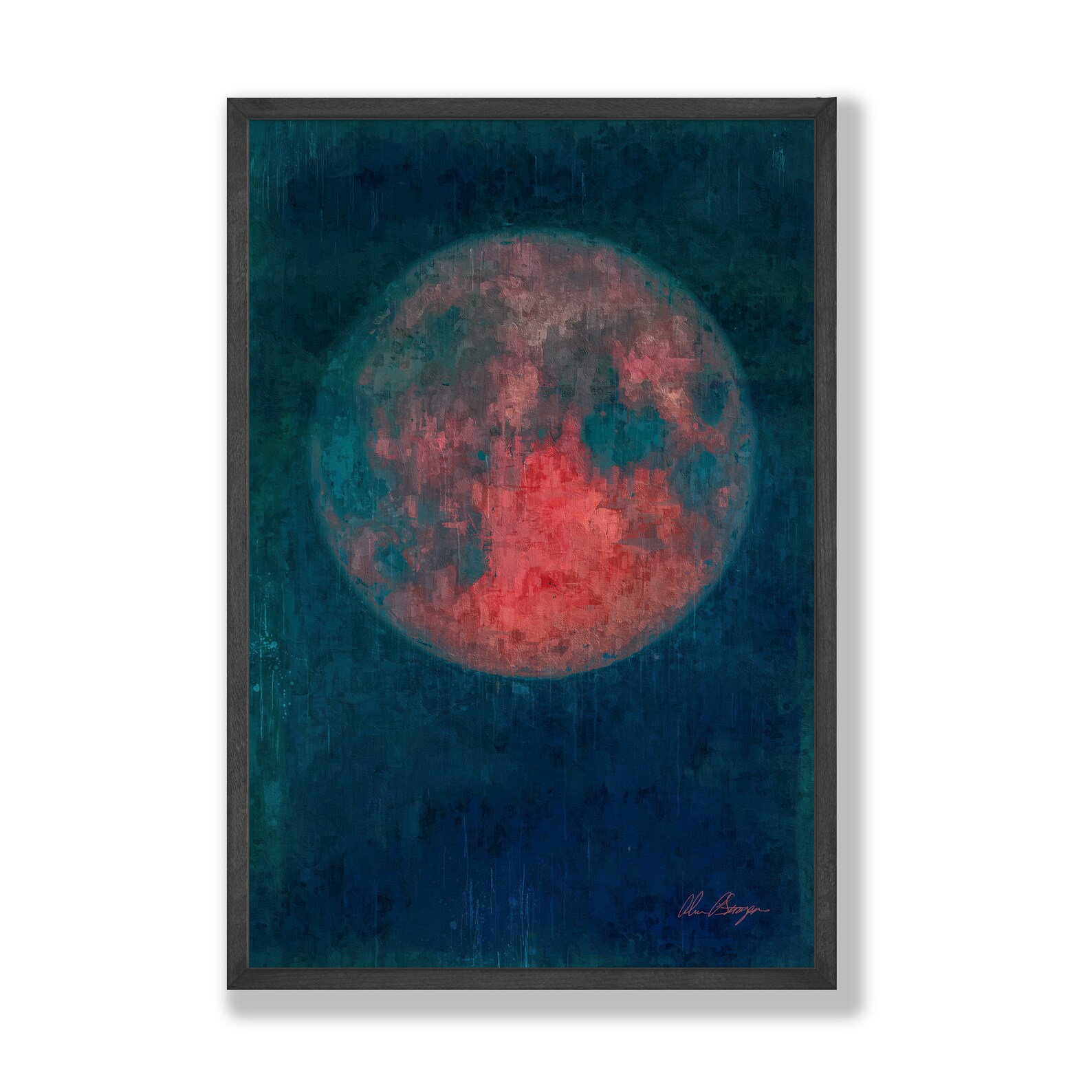 Abstract Moon Art, Printable Space Art, Celestial Print, Downloadable ...