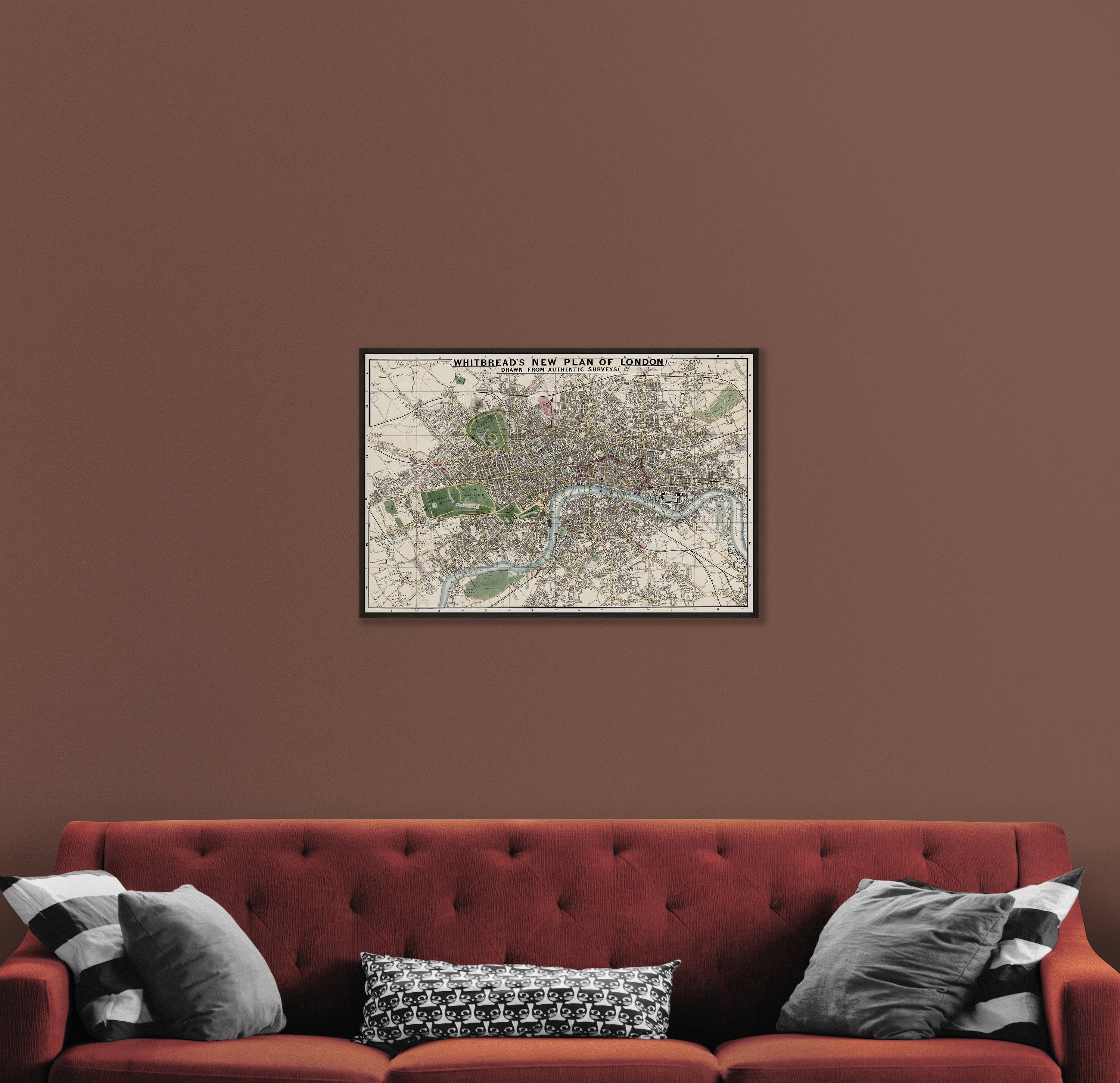 Vintage Printable London Map, DOWNLOADABLE Vintage Map Illustration ...