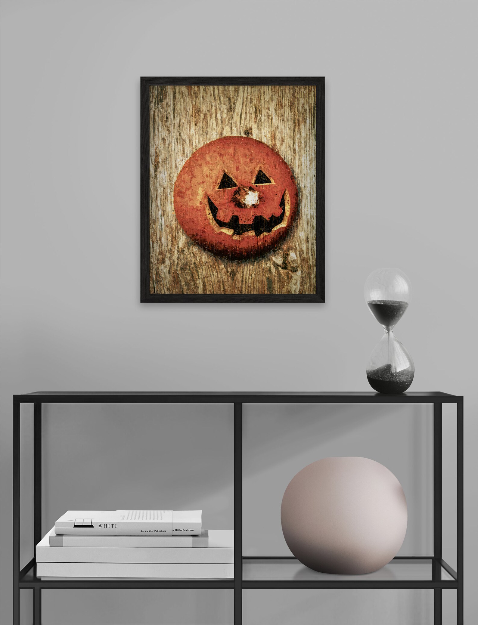 Creepy Pumpkin, Printable Halloween Wall Art, Creepy Halloween Decor ...