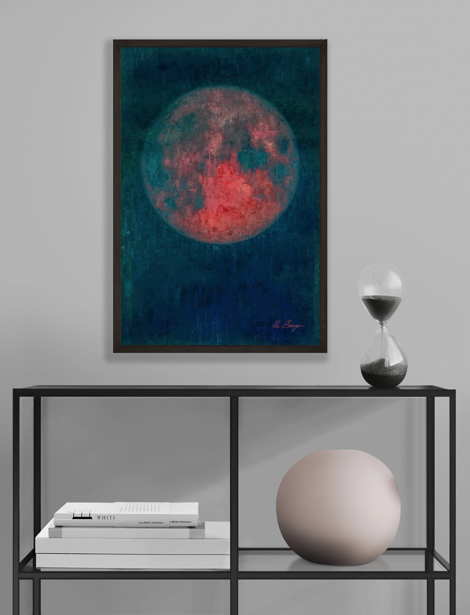Abstract Moon Art, Printable Space Art, Celestial Print, Downloadable ...