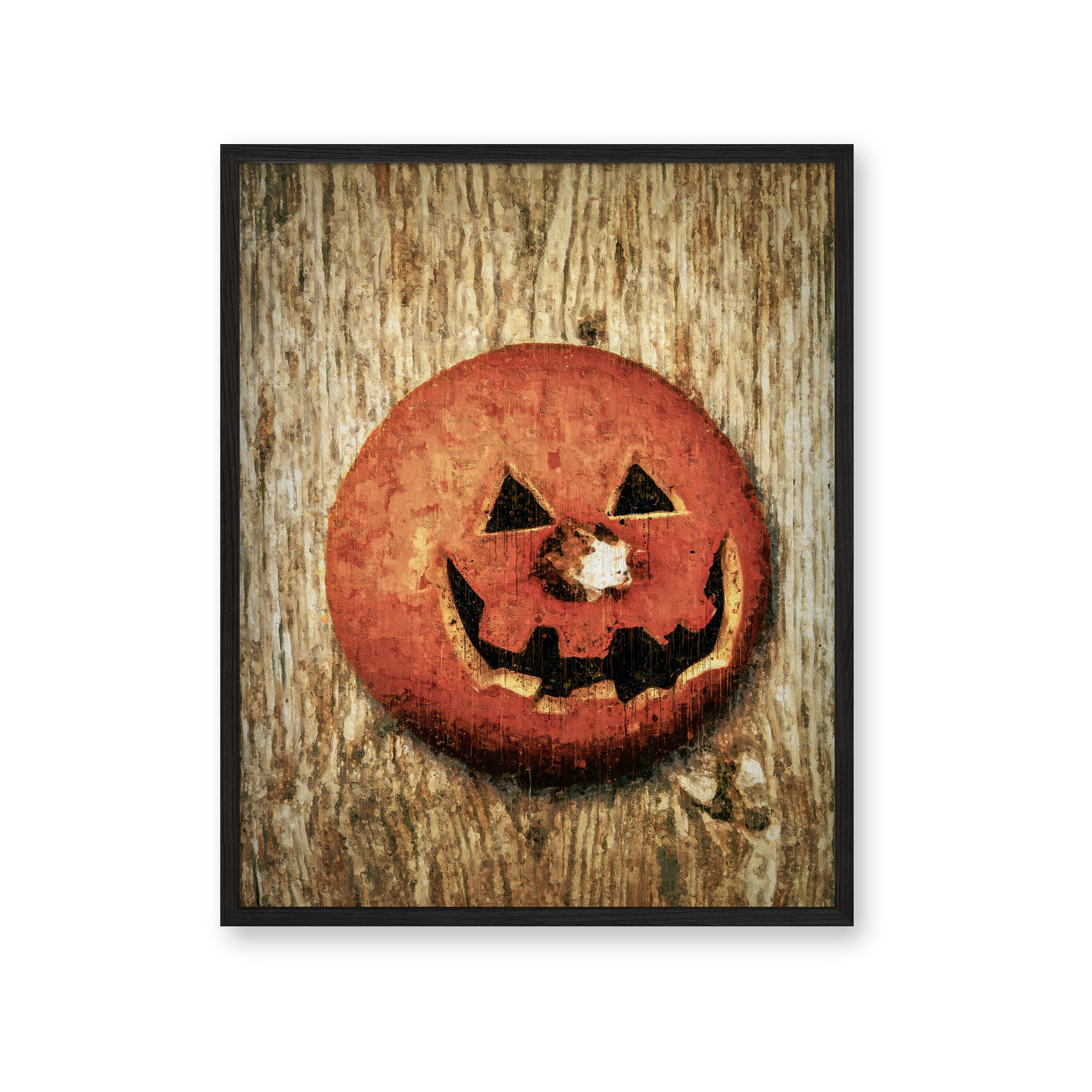 Creepy Pumpkin, Printable Halloween Wall Art, Creepy Halloween Decor ...
