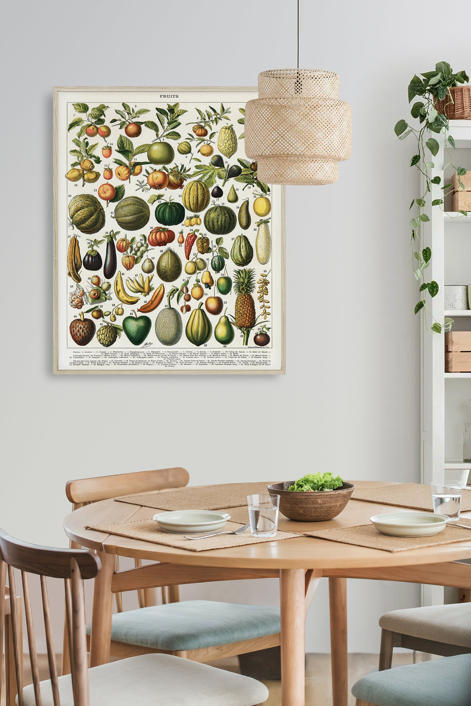 Beautiful Vintage Fruit Poster Printable Wall Art, Downloadable Vintage ...