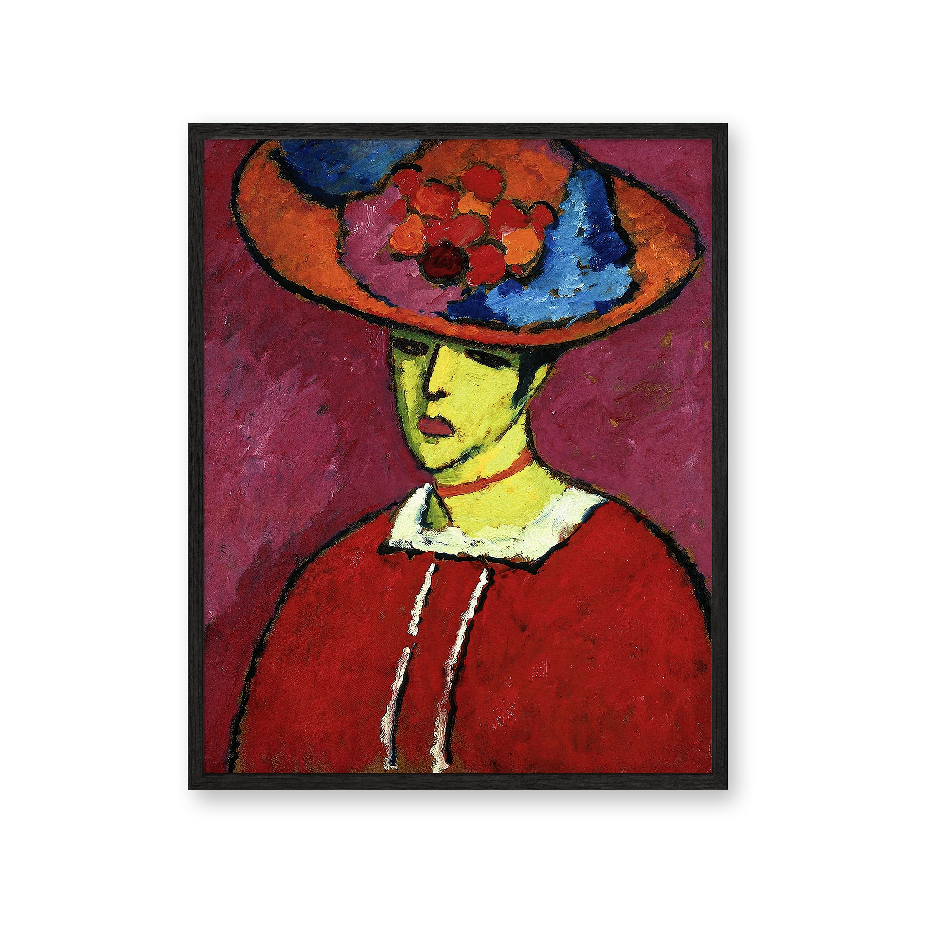 Schokko With Wide Brimmed Hat, PRINTABLE Alexej Von Jawlensky, Abstract ...