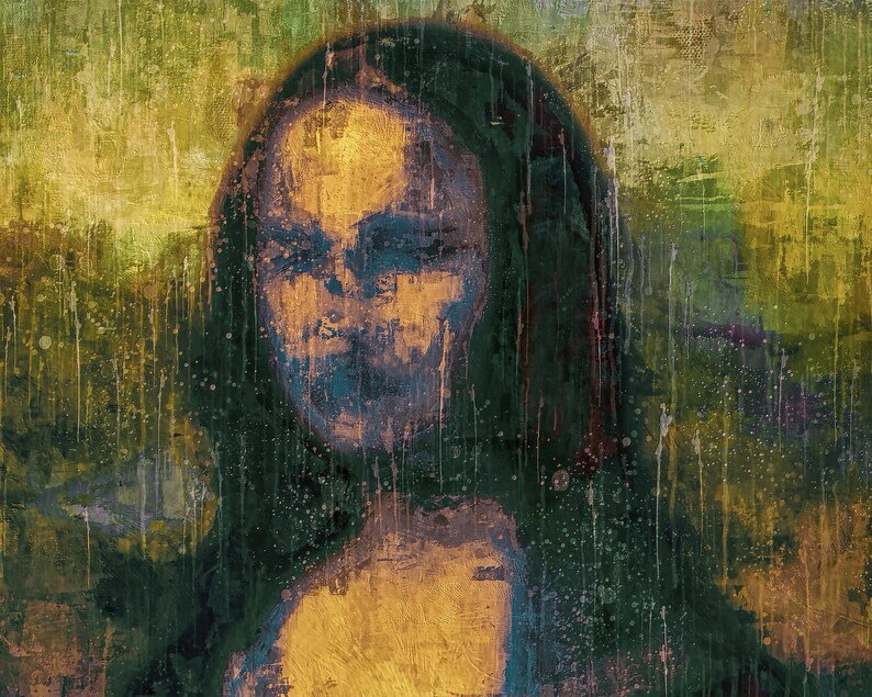 DOWNLOADABLE Abstract Mona Lisa Wall Art Leonardo Da Vici - Etsy