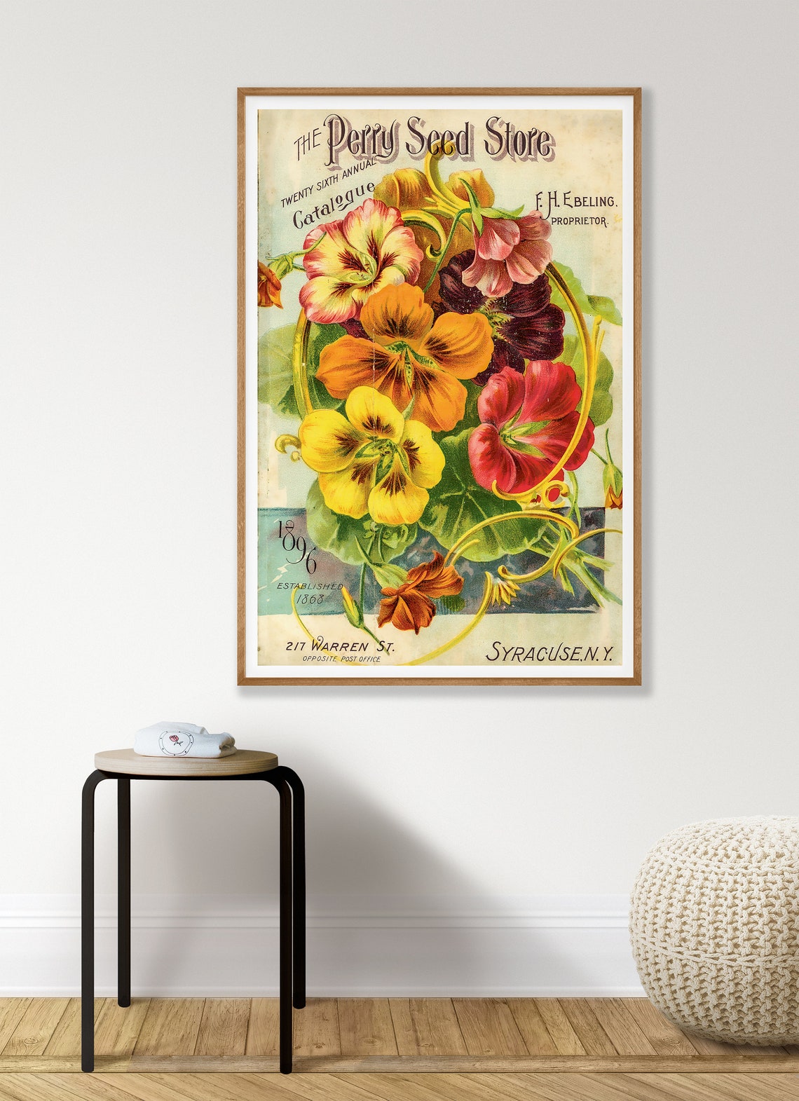 Vintage Flower Printable, Downloadable Catalog Cover, Perry Seed Store ...