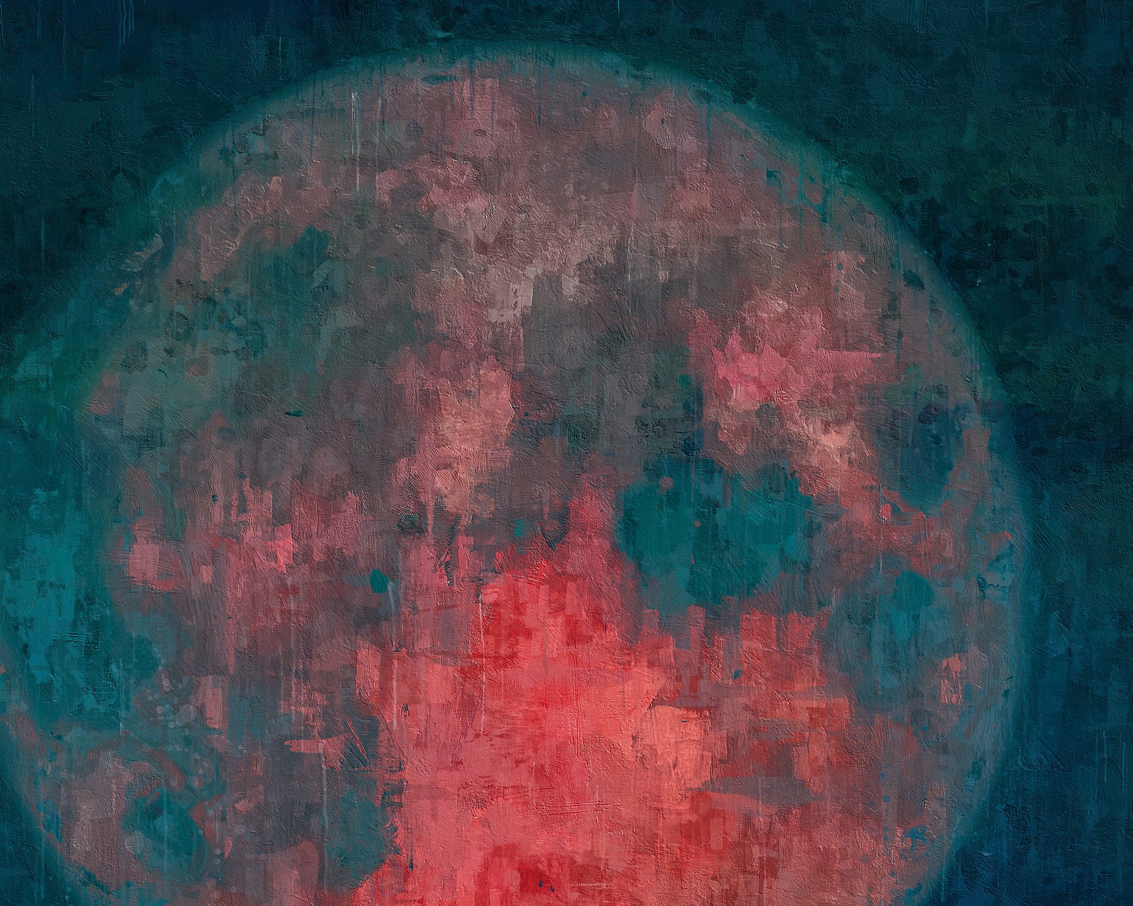 Abstract Moon Art, Printable Space Art, Celestial Print, Downloadable ...