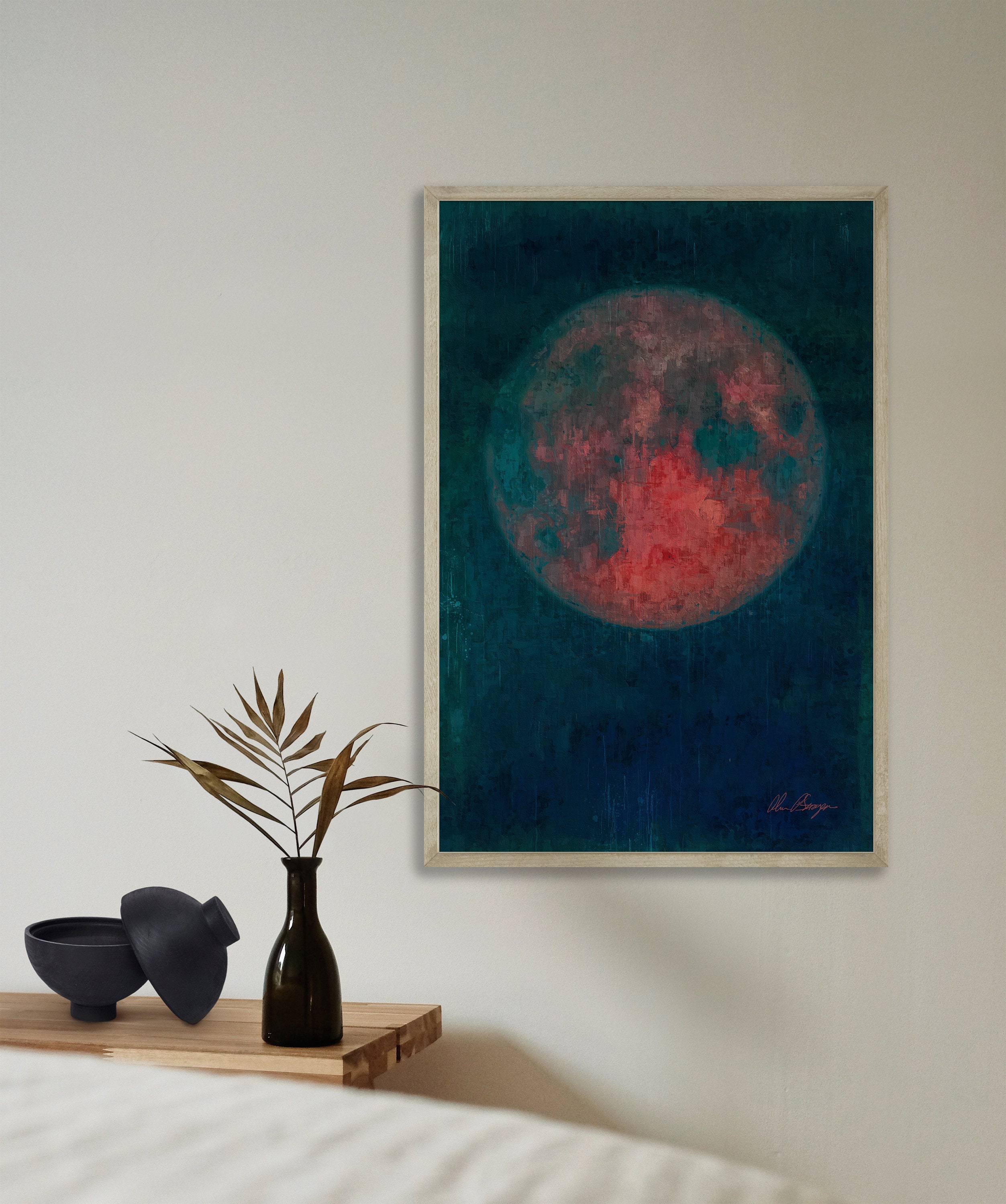 Abstract Moon Art, Printable Space Art, Celestial Print, Downloadable ...