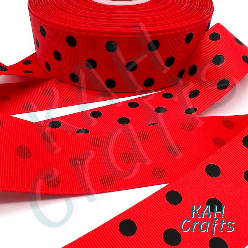 Red Black Polka Dot - Etsy