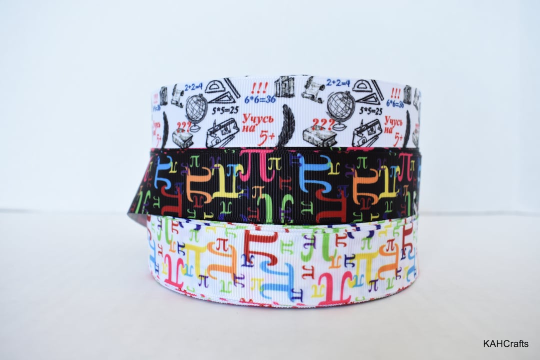 Pie 3.14 Math Geometry Elementary Symbol 1" Grosgrain Ribbon You Choose ...