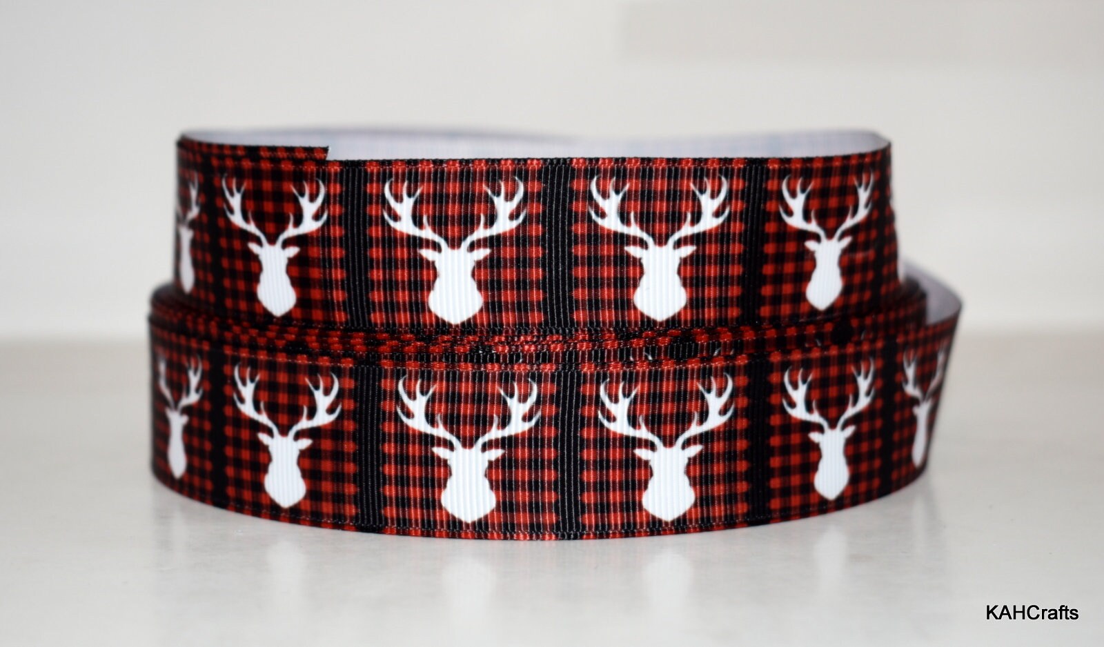 Plaid Buck Deer 1 Grosgrain Ribbon You Choose - Etsy