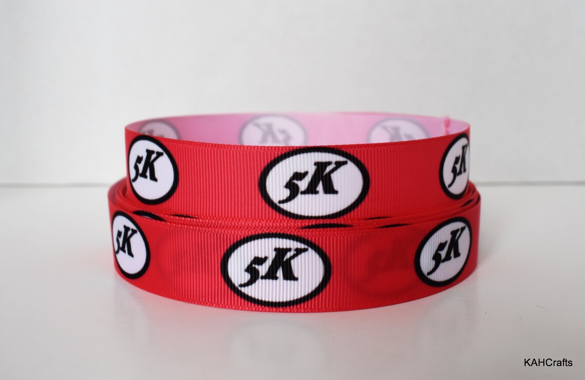 Running 5k Half Marathon Marathon 7/8 Grosgrain Ribbon - Etsy