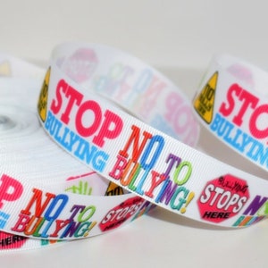 Stop Bullying Awareness 1" Grosgrain Ribbon - Etsy