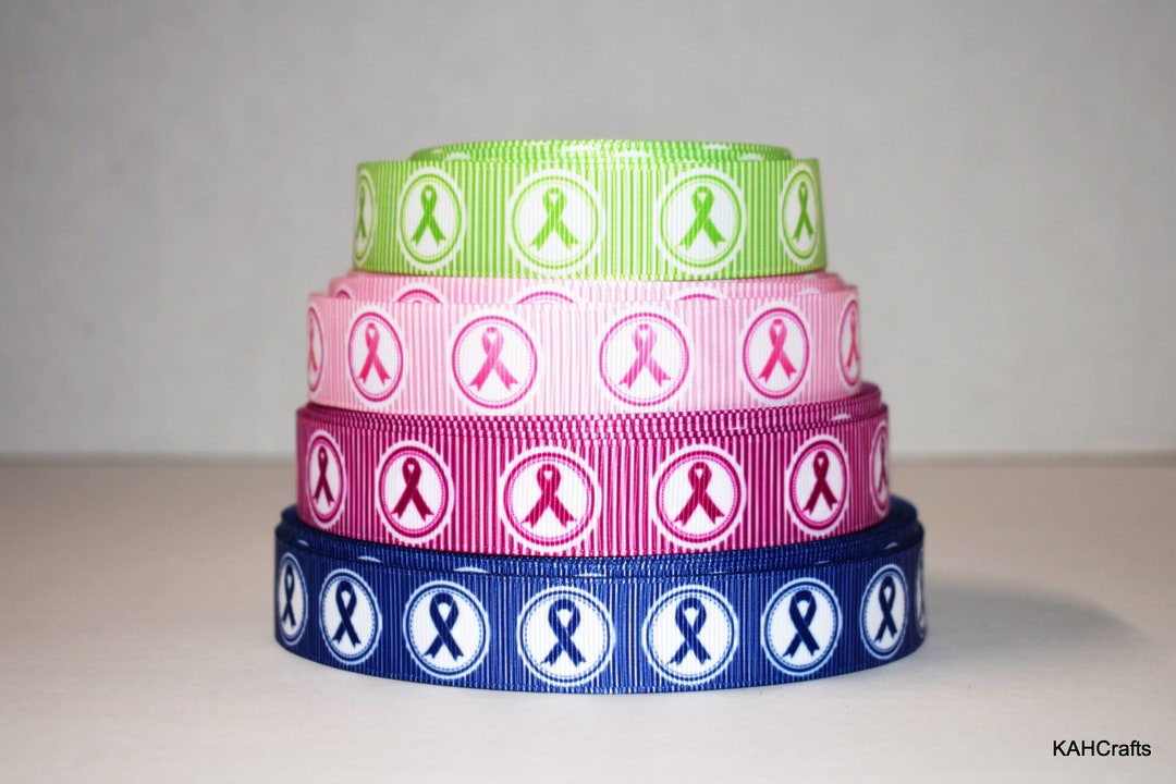 Cancer Ribbons 7/8" Grosgrain Ribbon You Choose - Etsy
