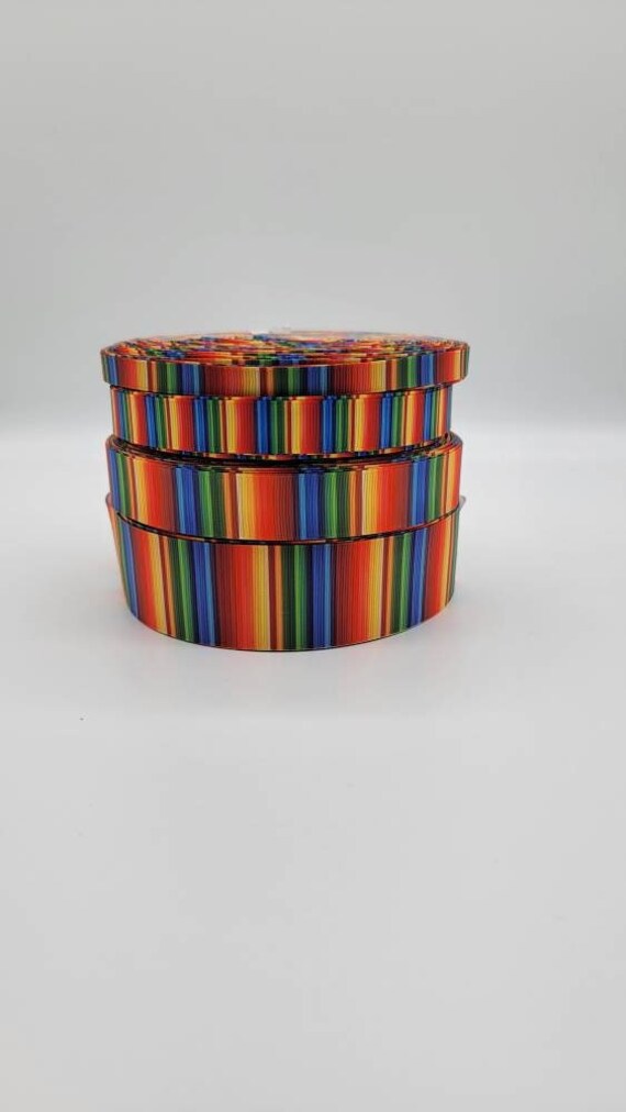 Zarape Stripe Pattern Grosgrain Ribbon You Choose Width - Etsy