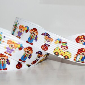 Clowns Circus 1" Grosgrain Ribbon - Etsy