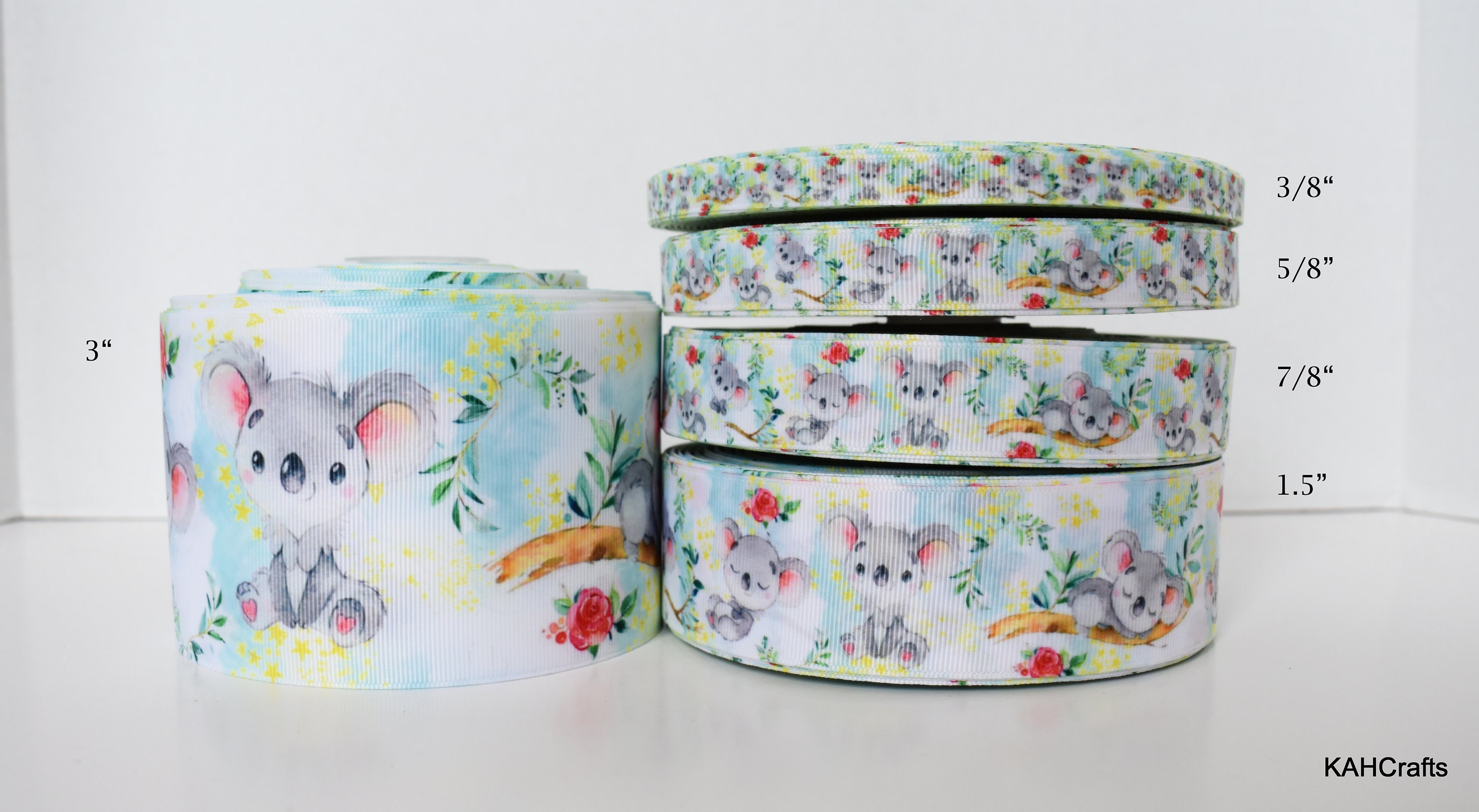 Koala Bamboo Australia Zoo Grosgrain Ribbon You Choose Width | Etsy