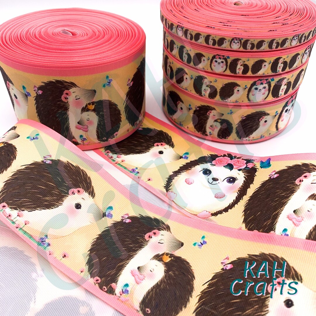 Hedgehog Pet Zoo Grosgrain Ribbon You Choose Width - Etsy