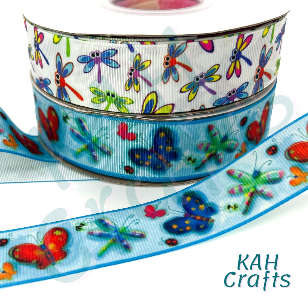 Butterfly Dragonfly 1" Grosgrain Ribbon You Choose - Etsy
