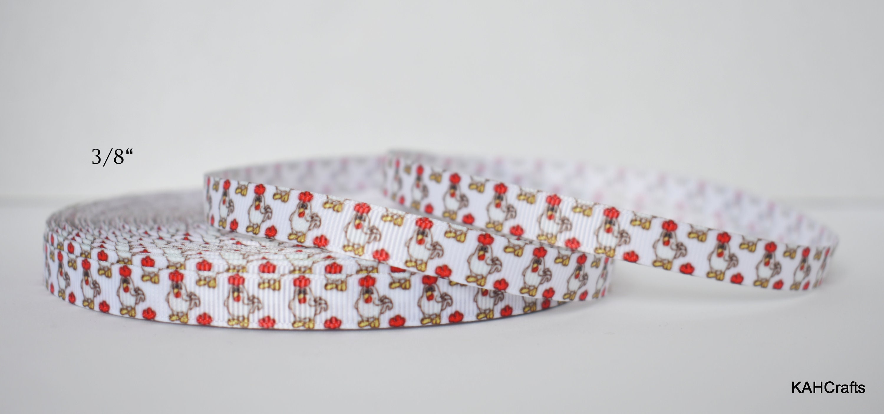 Farmhouse Chicken Eggs Rooster Grosgrain Ribbon You Choose Width - Etsy