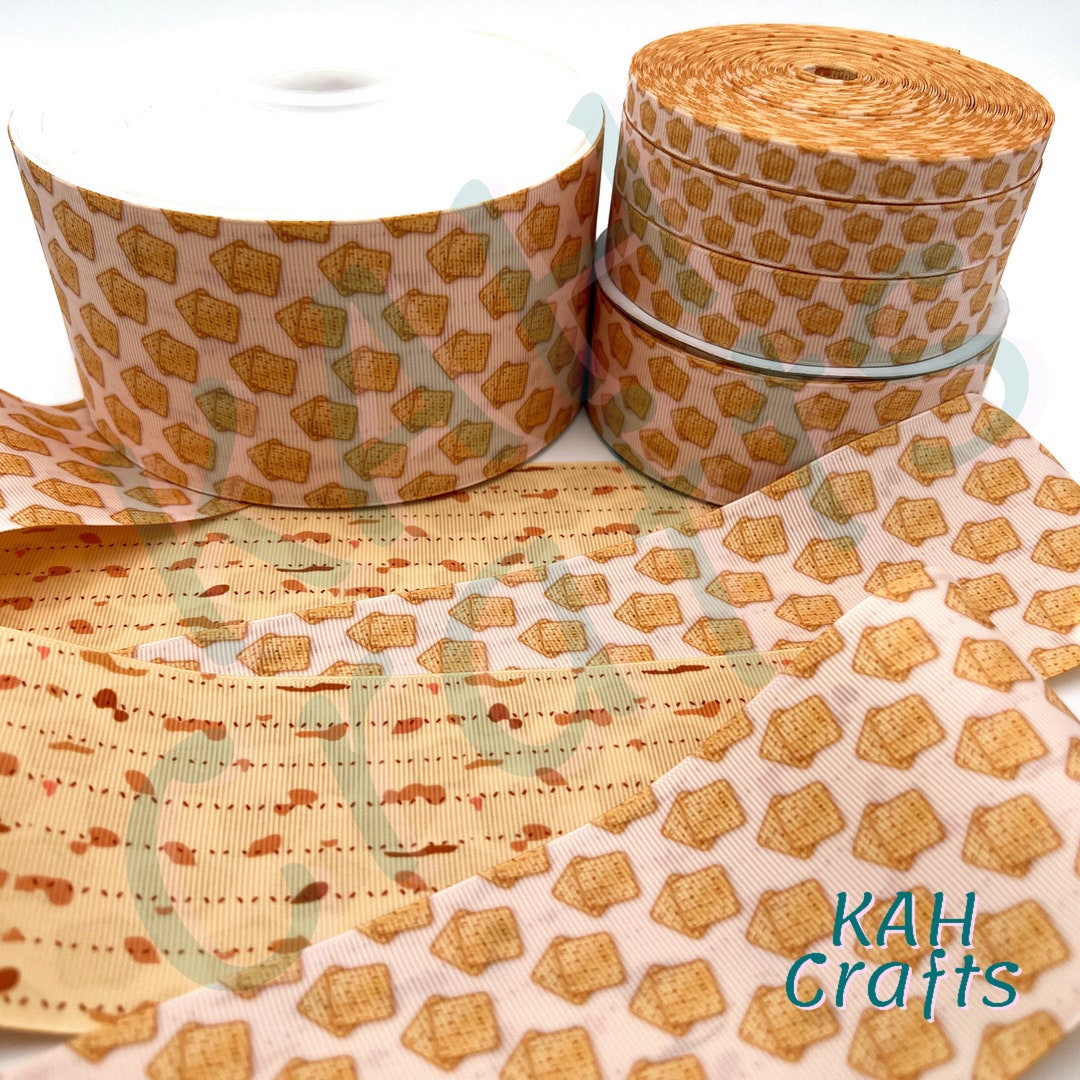 USDR Matzah Jewish Cracker Double Sided Grosgrain Ribbon You Choose ...