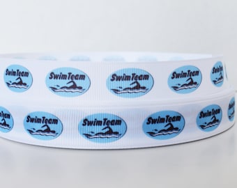 Swim Ribbon, 7/8 Grosgrain Ribbon, Gift for Swimmer, Swimming Team ...