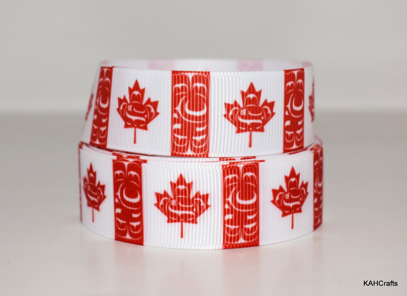 Canada Day Flag Canadian Leaf 7/8 Grosgrain Ribbon You | Etsy