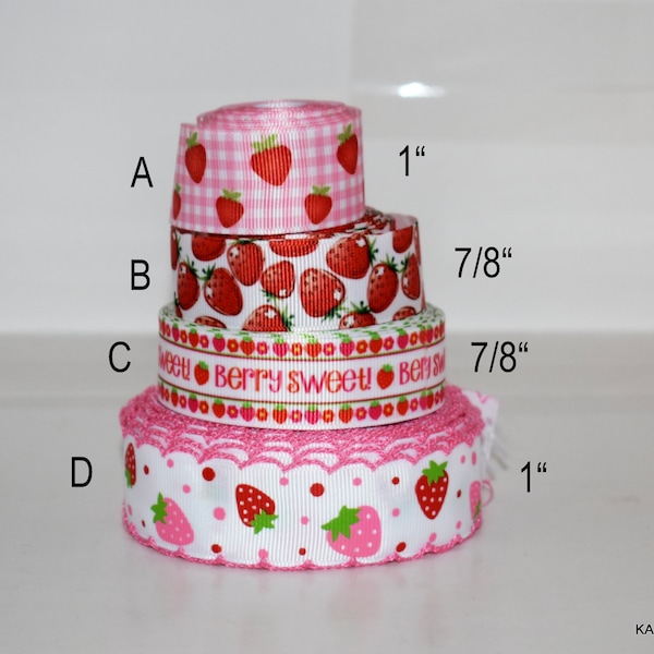 Strawberry Ribbon - Etsy